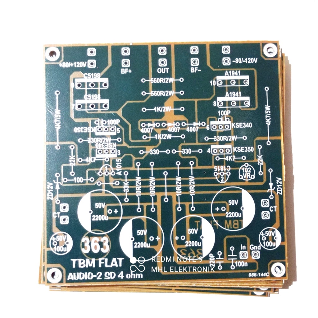 Jual PCB Power Amplifier TBM Flat Mono Pertinak Tipe 363 | Shopee Indonesia