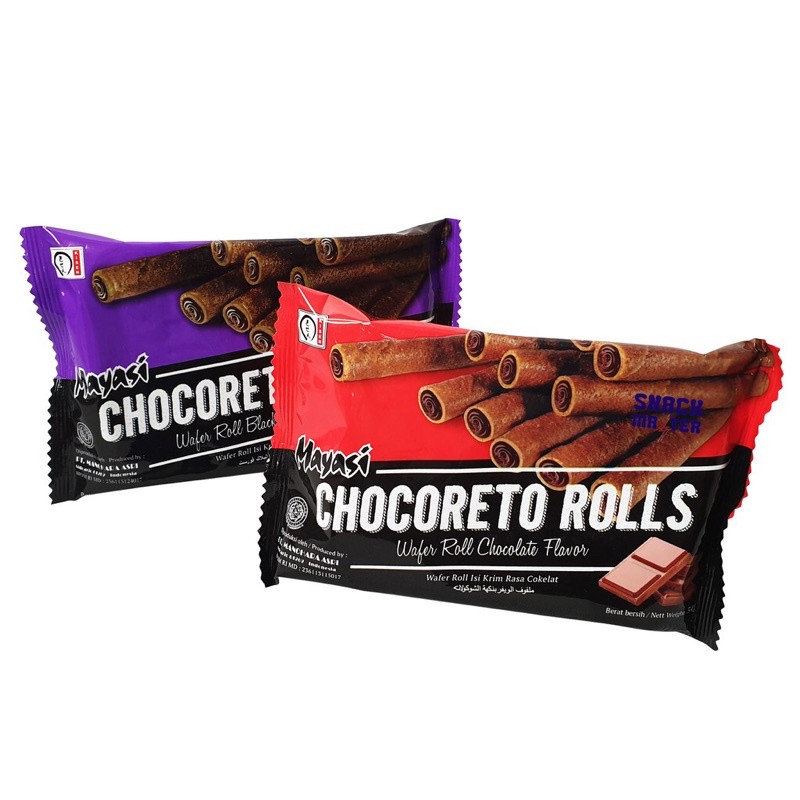 Jual MAYASI CHOCORETO ROLL RASA BLACKFOREST, COKELAT PERPIS ( 10 pcs x ...