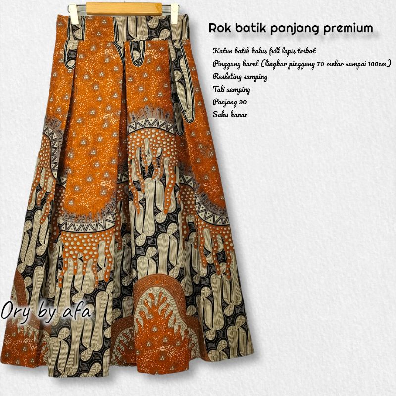 Jual ROK BATIK PANJANG PREMIUM LAPIS FURING/TRIKOT / ROK BATIK MODERN ...