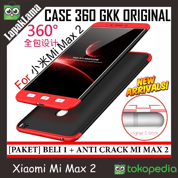 Jual Tersedia [PAKET] Case 360 GKK Original Xiaomi Mi Max 2 + Anti ...