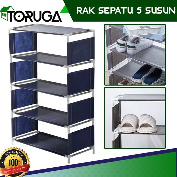Jual Rak Sepatu 5 Susun Stainless Amazing Shoes Rack Motif Kartun Lucu ...