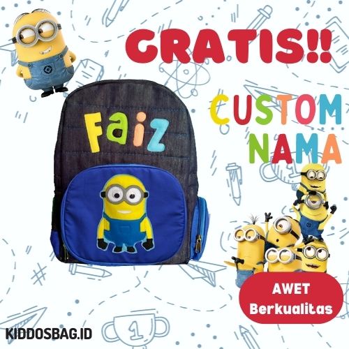 Jual TAS KARAKTER ANAK SEKOLAH PAUD TK SD BOCIL PEREMPUAN LAKI-LAKI TAS CEWEK COWOK CUSTOM NAMA ...