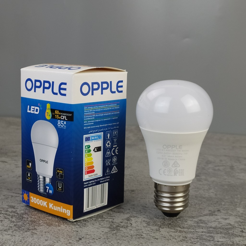 Jual Bola Lampu / Bohlam / Bulb Led OPPLE 7 - Watt Kuning | Shopee ...