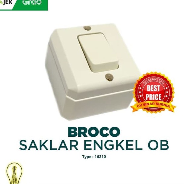 Jual Saklar Merk Broco 16210 Engkel Segi OB | Shopee Indonesia