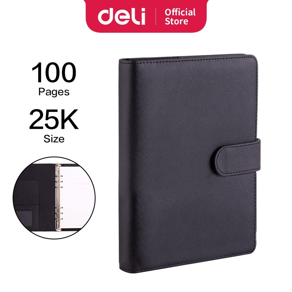 Jual Deli Loose-leaf Notebook Buku Catatan 25K 210x145mm 100 Lembar ...
