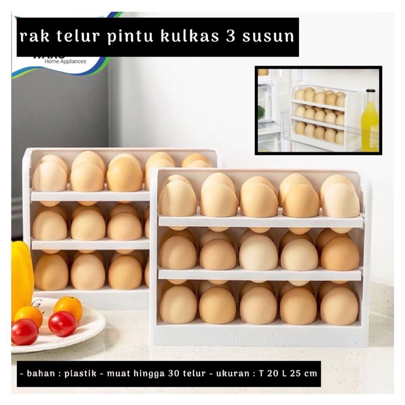 Jual Rak Telur Pintu Kulkas 3 Susun | Shopee Indonesia