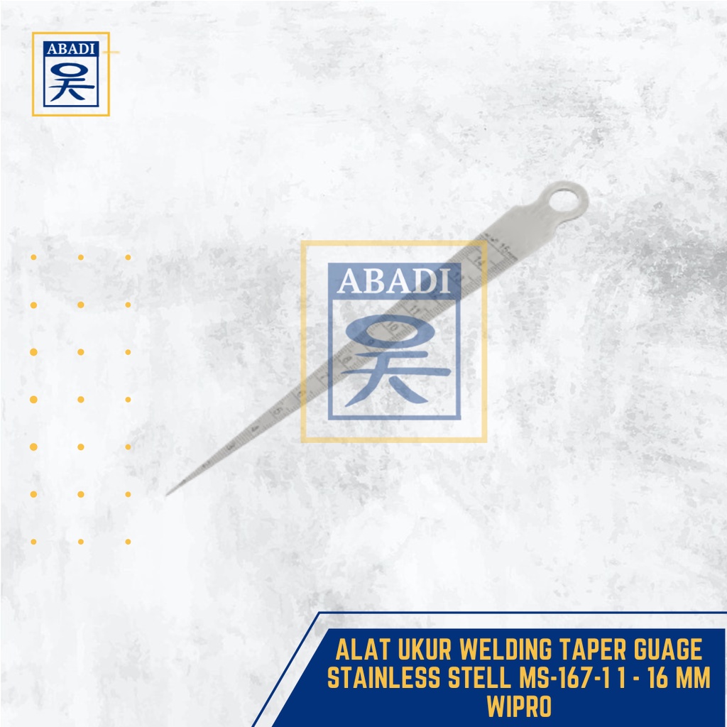 Jual ALAT UKUR WELDING TAPER GUAGE STAINLESS STELL MS-167-1 1 - 16 MM ...