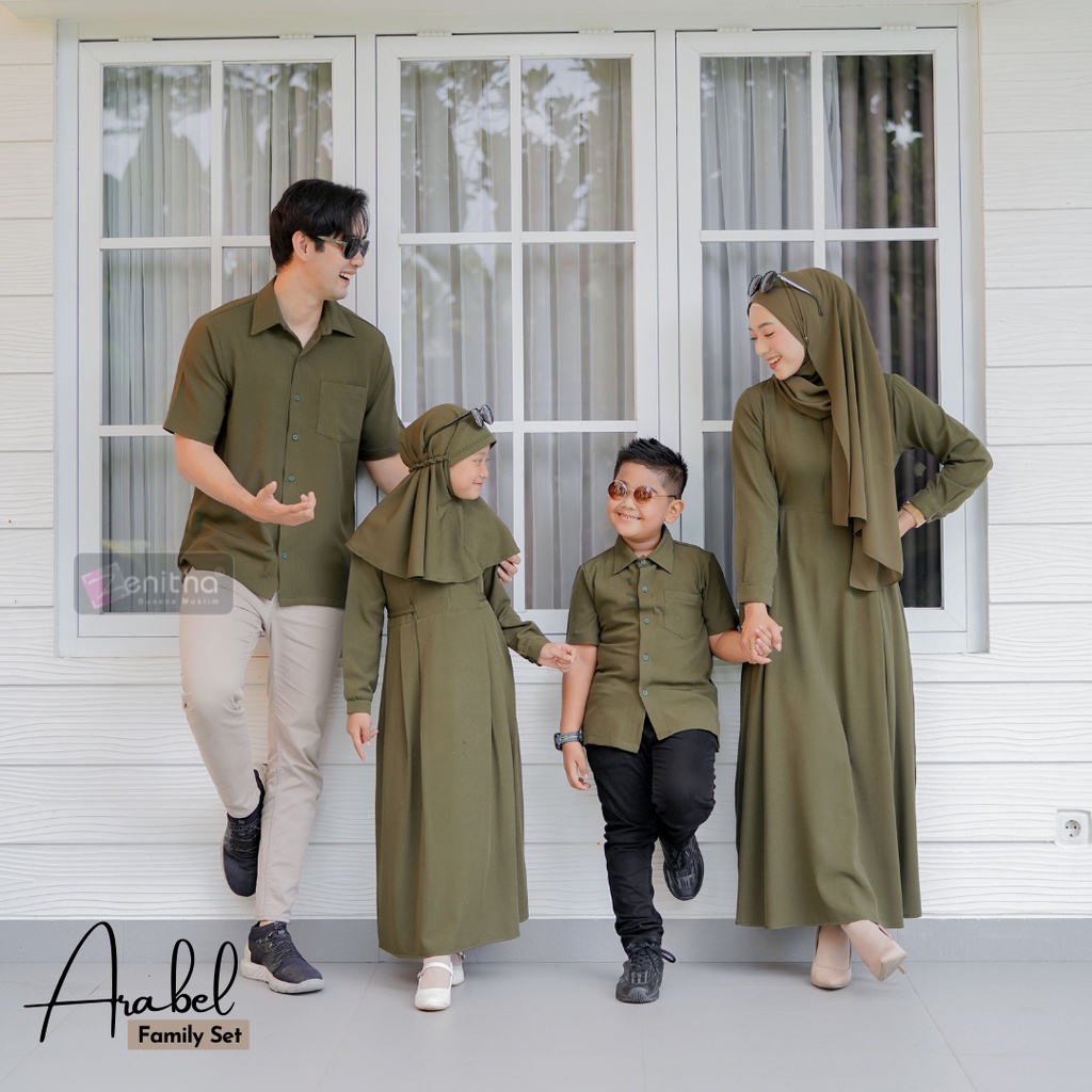 Jual Zenitha Sarimbit Arabel Green Army - Sarimbit Keluarga Lebaran ...