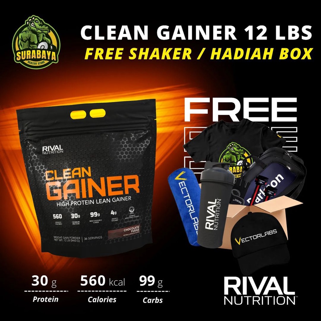 Jual Rival Nutrition Clean Mass Gainer 12 Lbs Bpom Susu Fitness