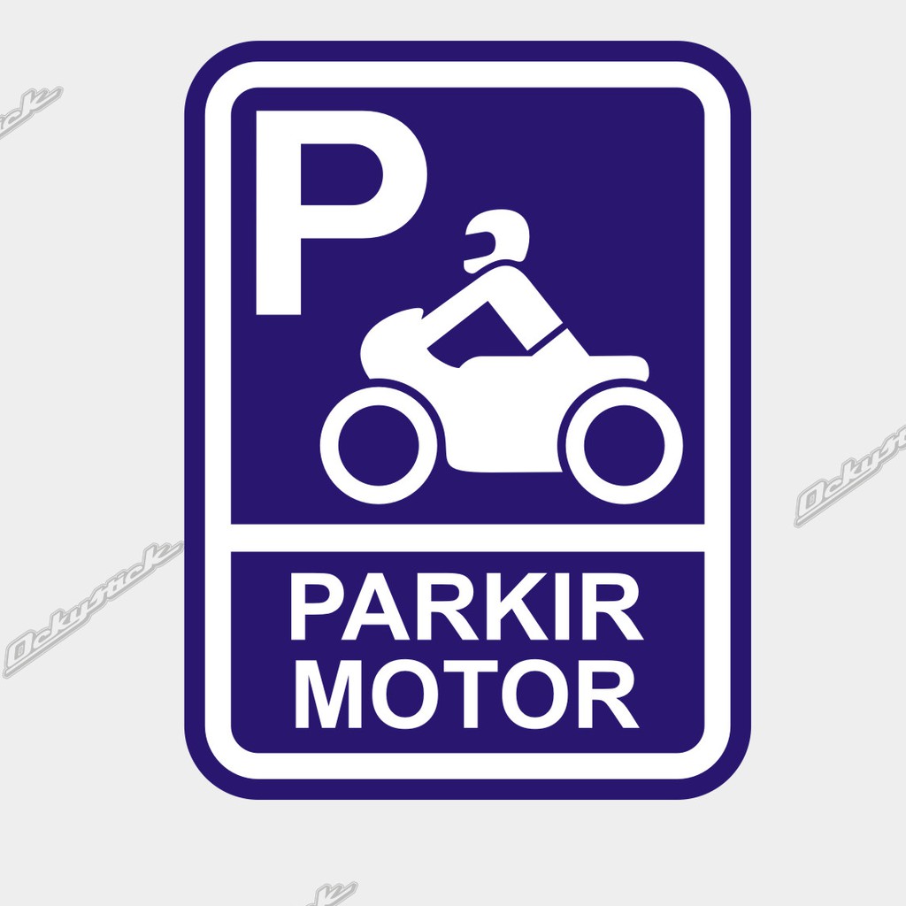 Jual cutting sticker PARKIR MOTOR stiker rambu sign sticker | Shopee ...