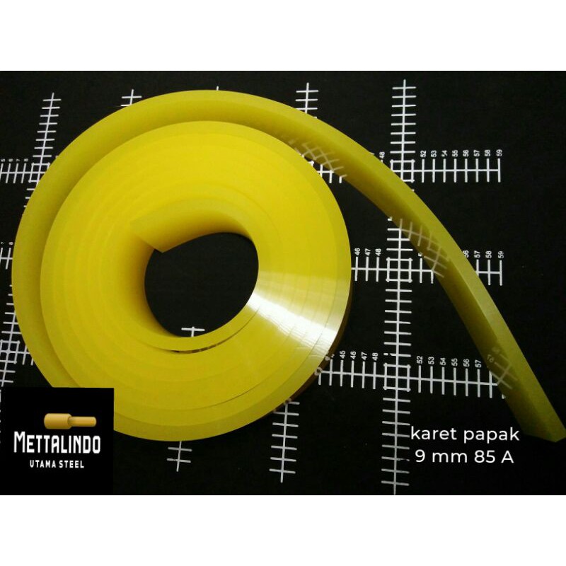 Jual karet rakel kuning papak tebal 9 mm 85A 50mmx9mm cocok utk gagang ...