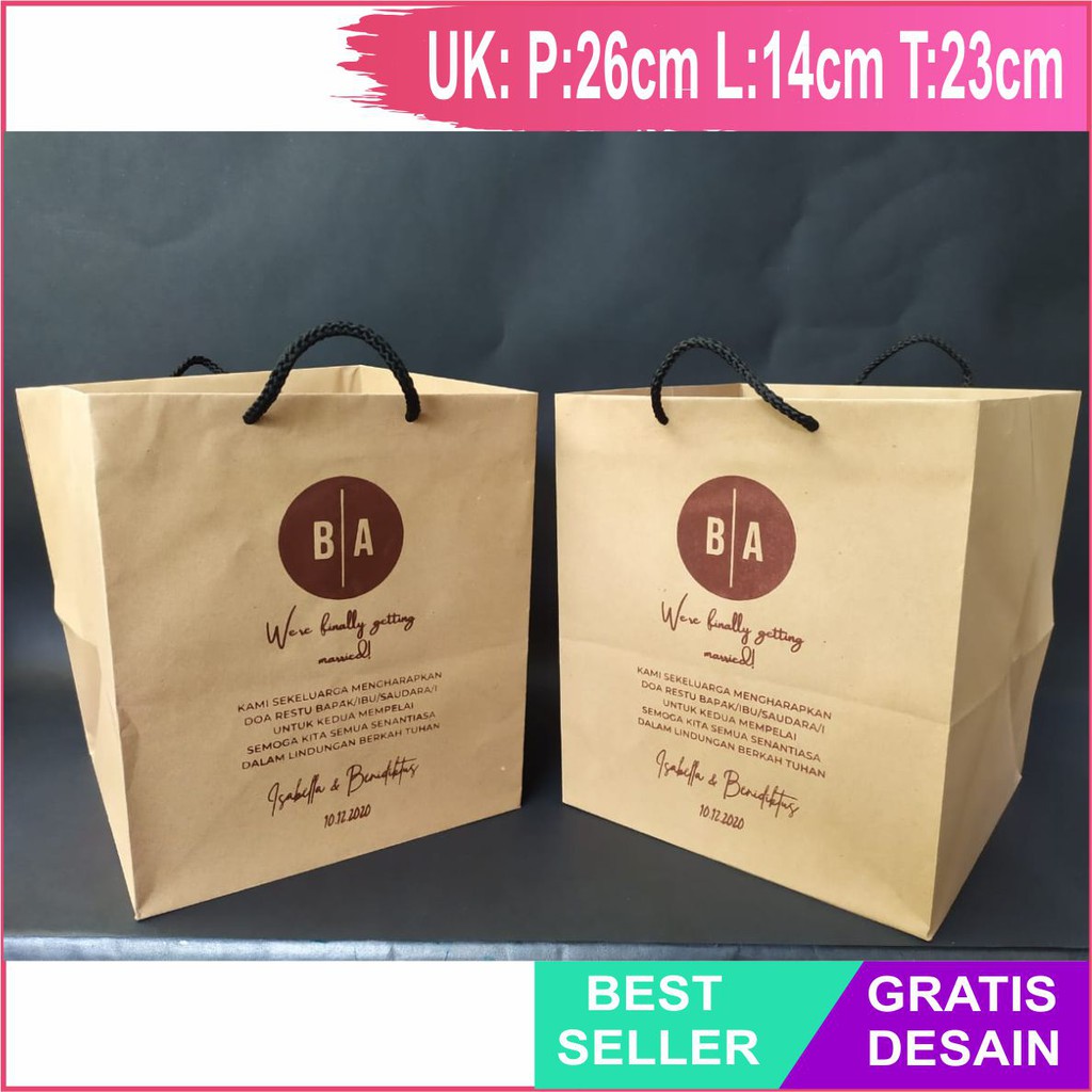 Jual Paper Bag Roti, Paperbag Brownies, Paperbag Sablon Murah, Paper ...