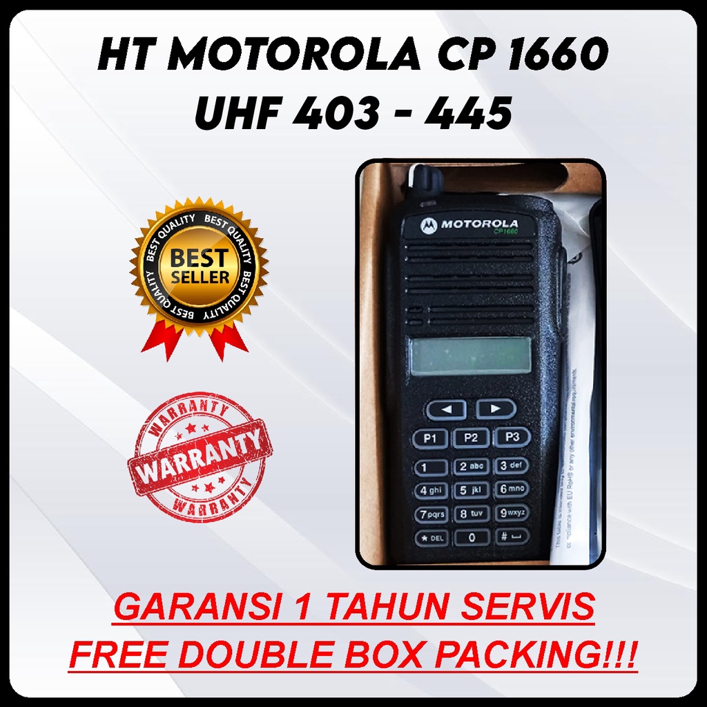 Jual HT Handy Talky Radio Motorola CP 1660 CP1660 UHF 403 445 Mhz ...