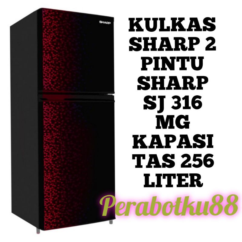 Jual KULKAS SHARP SJ 316 MG LEMARI ES 2 PINTU SJ316MG SJ 316MG | Shopee ...