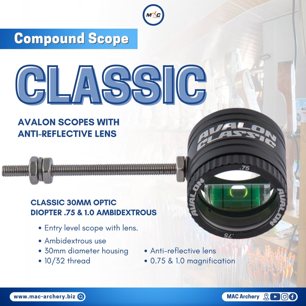 Jual scope compound Avalon Classic Scope with anti reflective lens ...