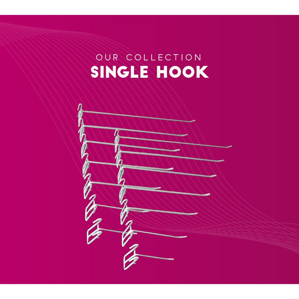 Jual SINGLE HOOK - GANTUNGAN PENGAIT KERANJANG RAK MUNDO RAK SNACK ...