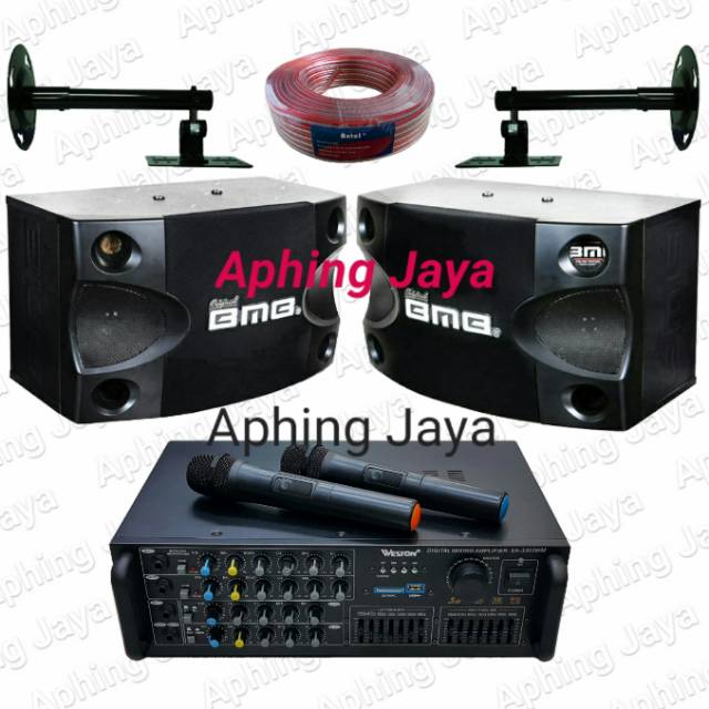 Jual Paket Karaoke Sound System Speaker BMB 8" + Amplifier + Microphone ...