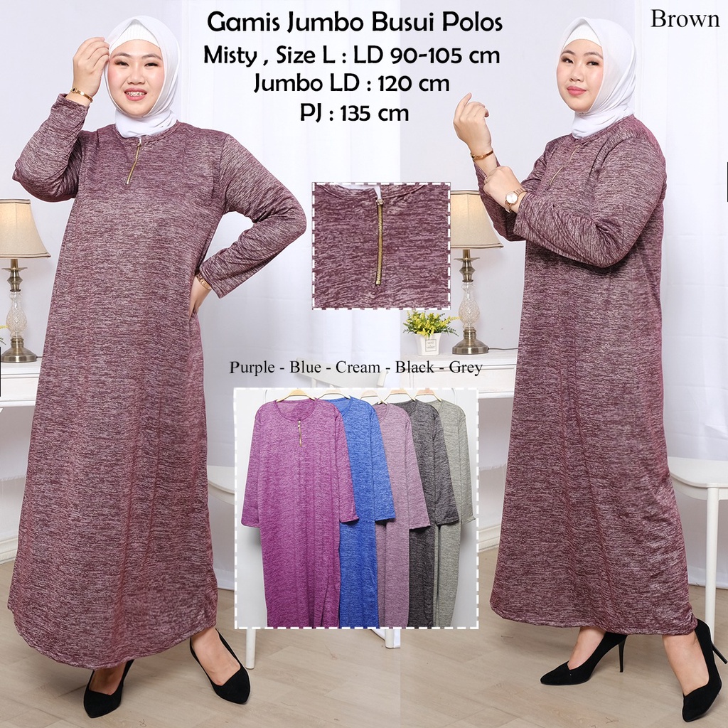 Jual westylis Gamis Busui Polos Misty Model Lurus ( Real Pick ) Gamis Kaos Sleting Mutiara Ld 90 ...