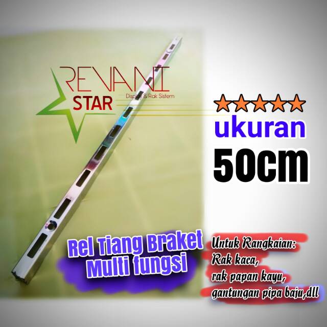 Jual Panjang 50cm Rel tiang bracket multifungsi untuk rangkaian rak ...