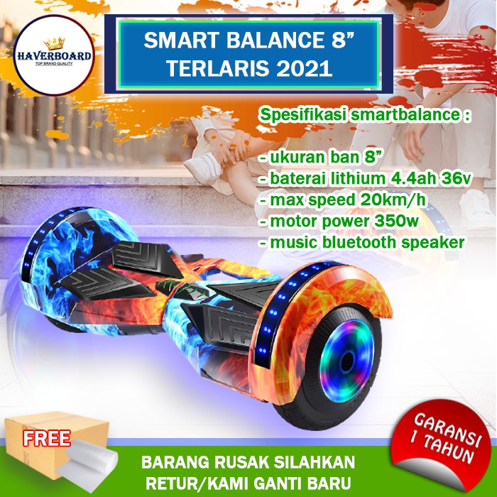 Jual HOVERBOT hoperbot haper bot 8 inch 350W 20Km/hr led bluetooth musik speaker haverboard anak ...