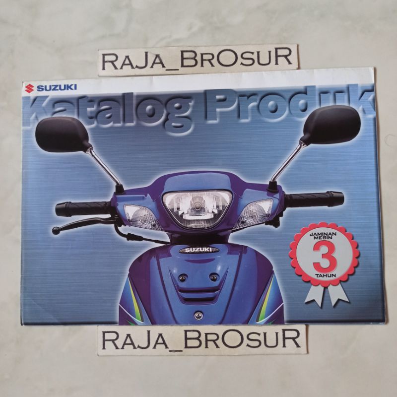 Jual Poster brosur katalog leaflet jumbo Suzuki 2001 berisi motor ...