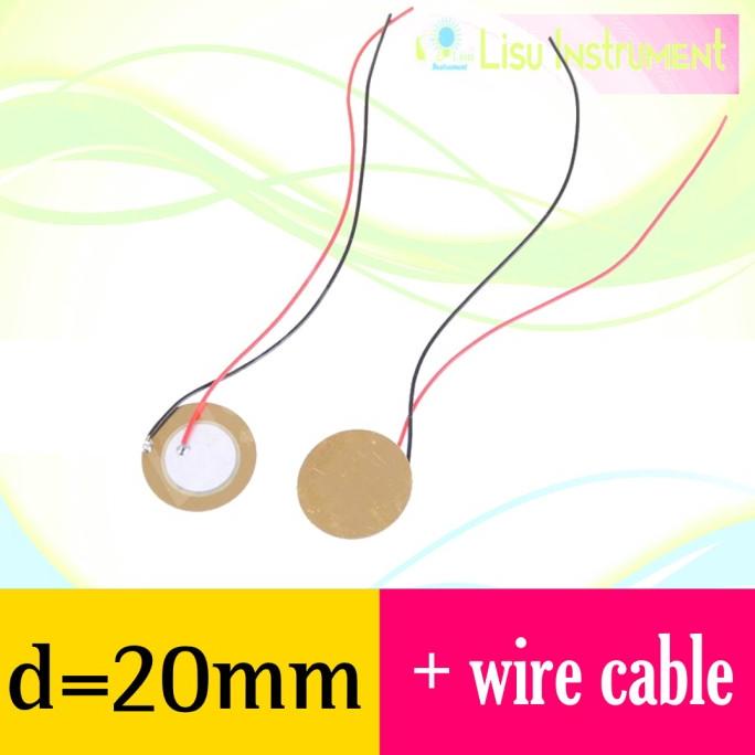 Jual 20mm Piezo Copper Drum Buzzer Sounder Sensor Trigger with Wire ...