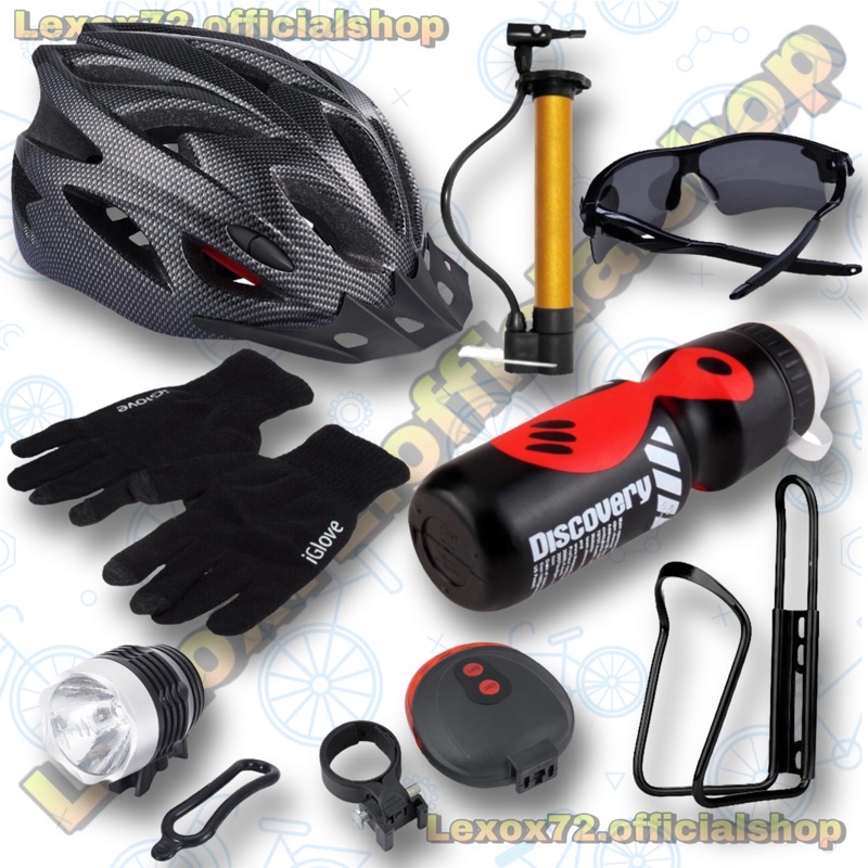 Jual (COD) Paket Bersepeda Mantap Helm Sepeda MTB roadbike original ...