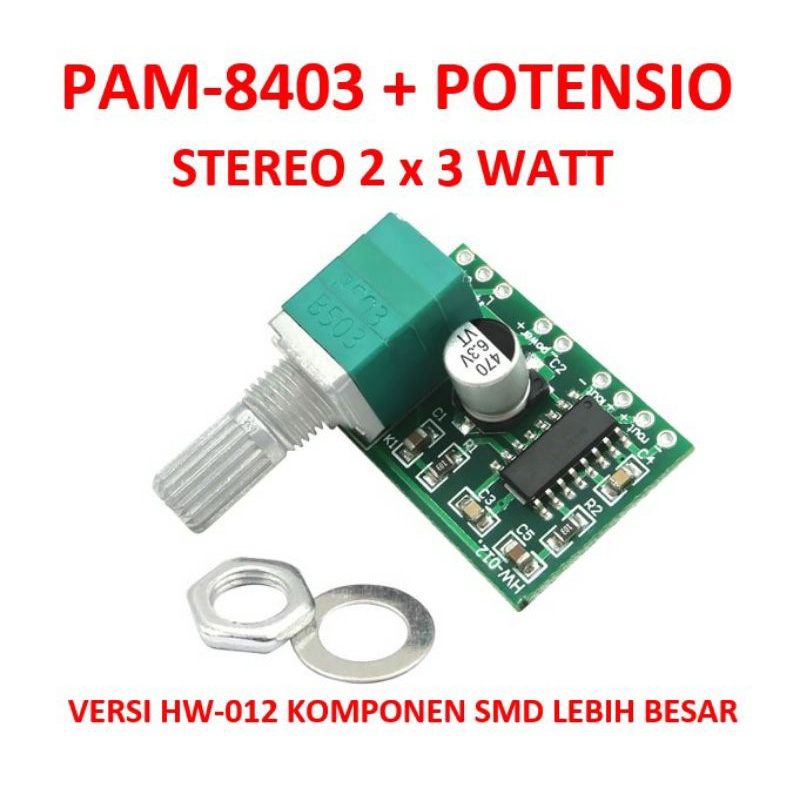 Jual POWER MINI STEREO PAM-8403 ADA POTENSIO | Shopee Indonesia