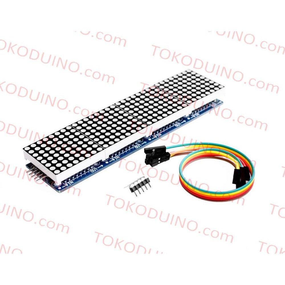 Jual KUALITAS MAX7219 RED LED DOT MATRIX DISPLAY 32x8 4 IN 1 MODULE ...