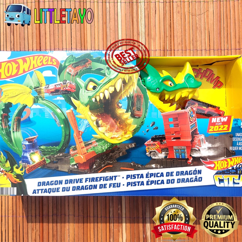 Jual HOTWHEELS CITY DRAGON DRIVE FIREFIGHT TRACK PLAY SET - TRACK CITY ...