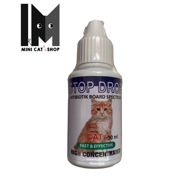 Jual STOP DROP Antibiotik Untuk Kucing 30ml(mengatasi Demam,Diare,Flu ...