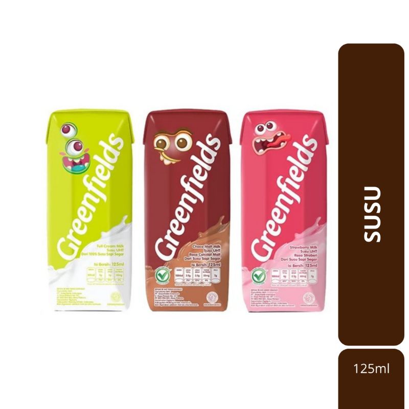 Jual Susu UHT Full Cream Greenfields 125 ml | Shopee Indonesia