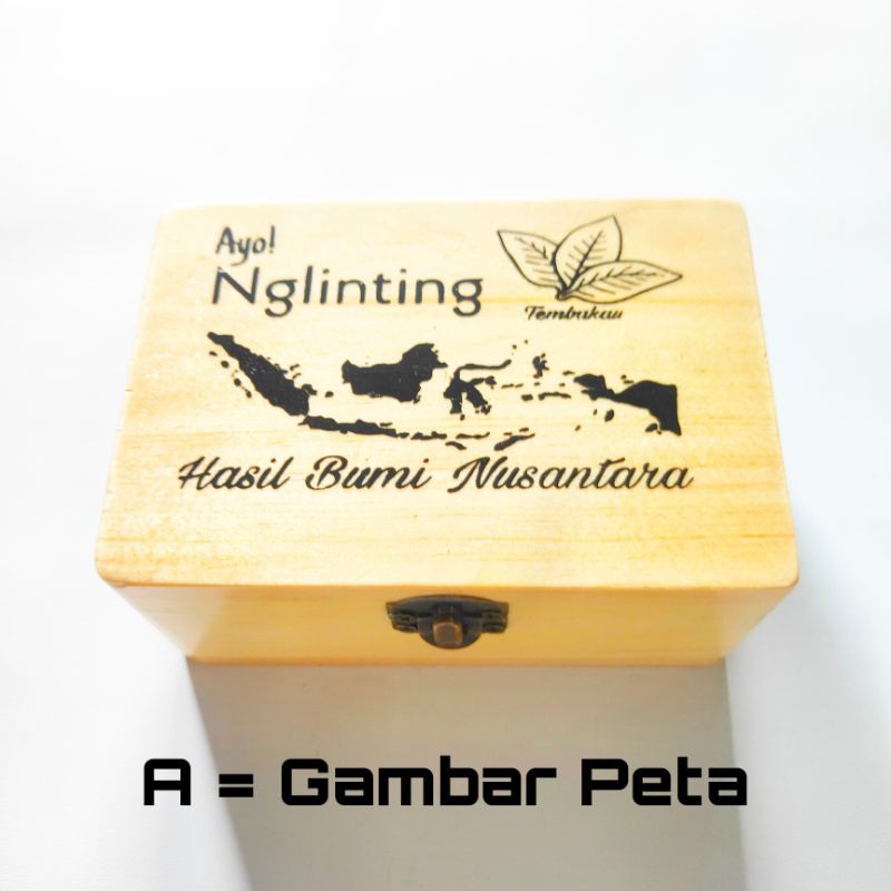 Jual Kotak Lintingan kayu pinus gambar / kotak kayu bergambar kecil L ...