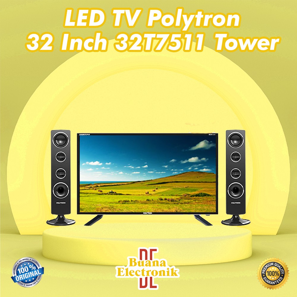Jual LED POLYTRON PLD 32TV1855 + TOWER SPEAKER HD TV [32 inch / HDMI / USB MOVIE] ORIGINAL ...