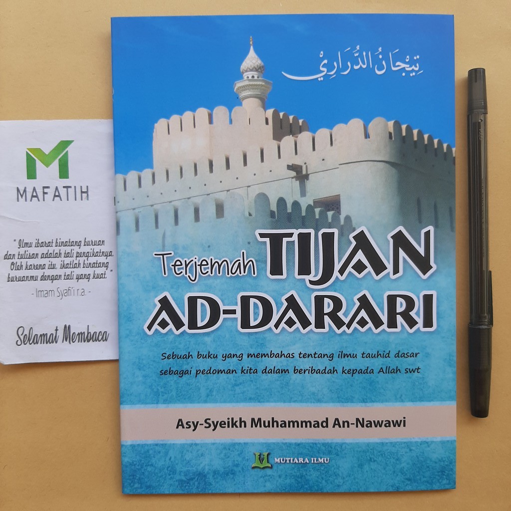 Jual Buku Terjemah Kitab Tijan Ad-Darari Syeikh Imam An-Nawawi (Mutiara ...