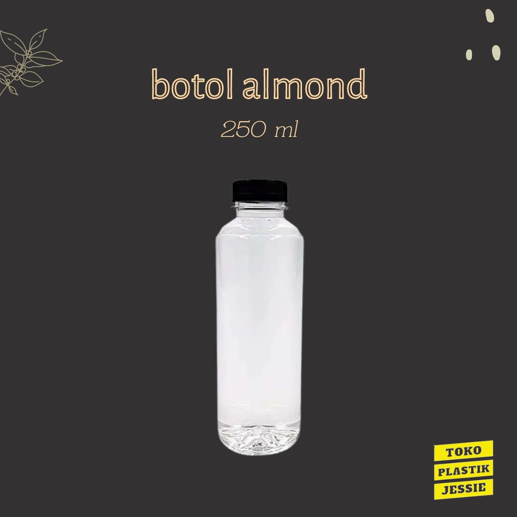 Jual botol almond 250 ml + tutup isi 10 pcs | Shopee Indonesia
