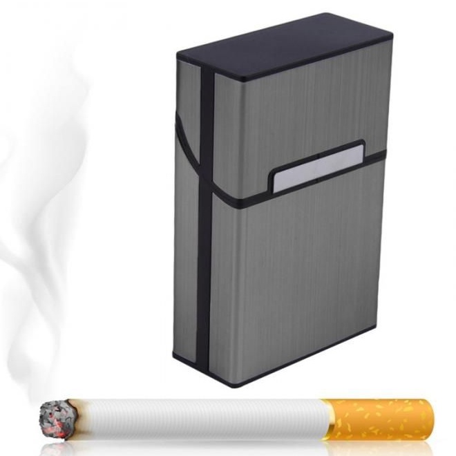 Jual Kotak Tempat Rokok Elegan Aluminium Cigarette Case | Shopee Indonesia