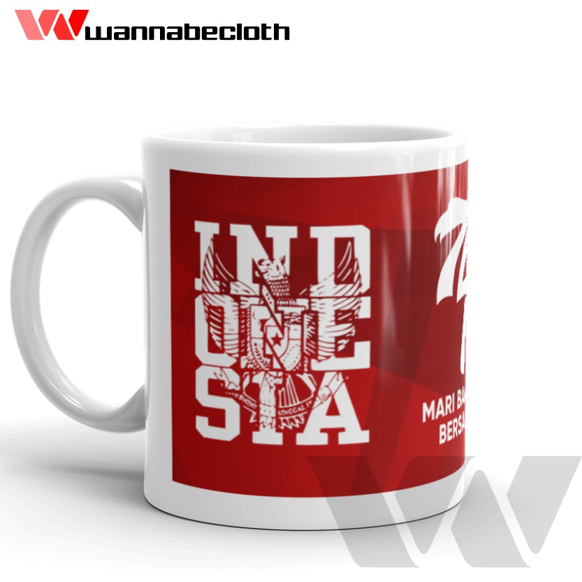 Jual Gelas Mug 17 Agustus Souvenir HUT RI 74 Tahun Indonesia Merdeka ...