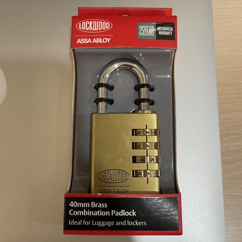 Jual LOCKWOOD ASSA ABLOY COMBINATION PADLOCK 40mm BRASS | Shopee Indonesia
