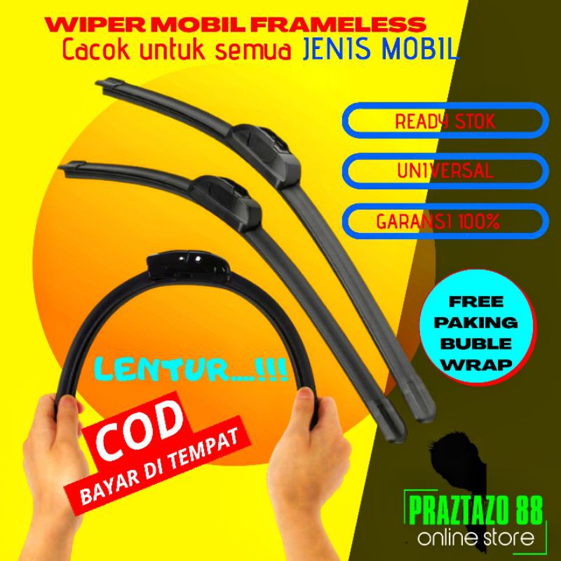 Jual Promo Wiper Mobil Frameless Untuk Semua Jenis Mobil/Wiper kaca ...