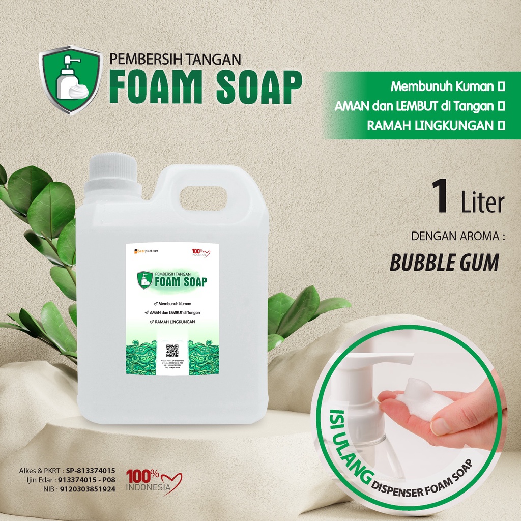 Jual Sabun Cuci Tangan Foam / Hand Soap Foam Anti Bakteri 1 Liter ...