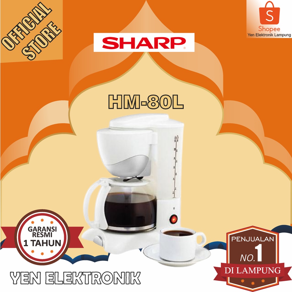 Jual Coffee Maker SHARP HM 80L W Mesin Pembuat Kopi Listrik HM80L(W ...