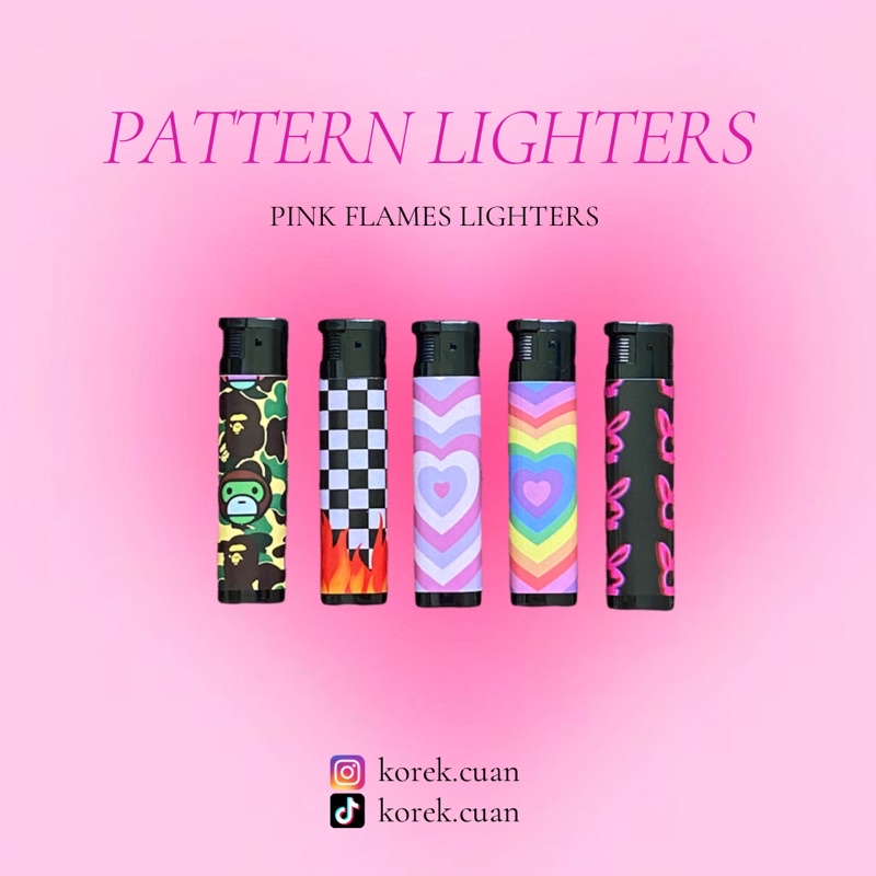 Jual PATTERN LIGHTERS | API PINK | Shopee Indonesia