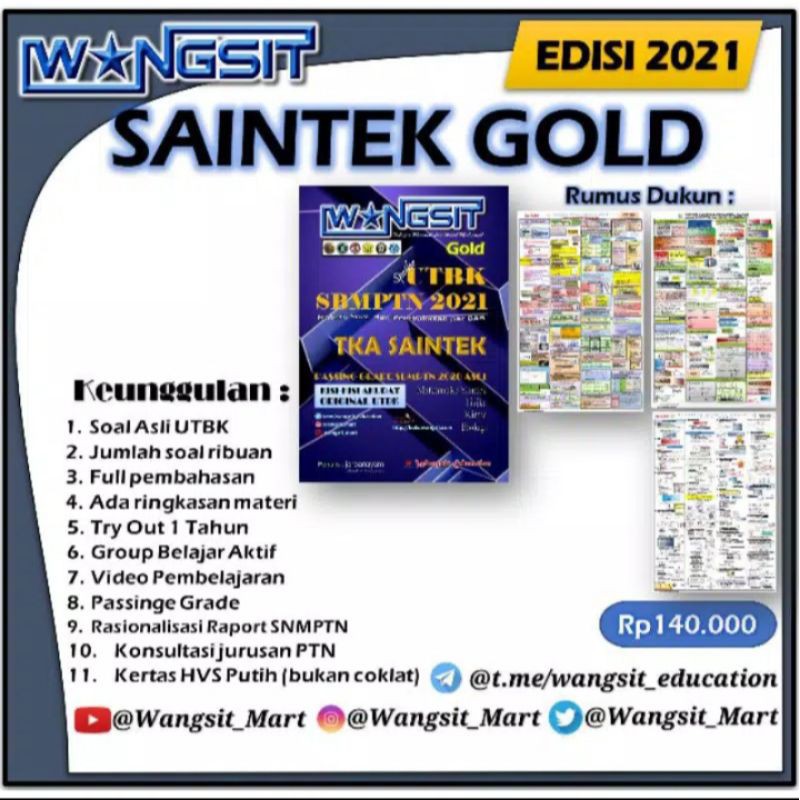 Jual BUKU WANGSIT/SAINTEK GOLD/WANGSIT SAINTEK/UTBK | Shopee Indonesia