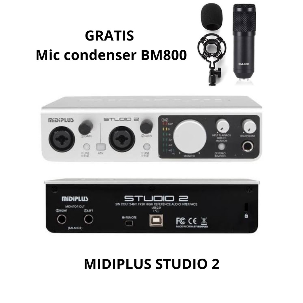 Jual soundcard Midiplus Studio 2 Recording audio interface | Shopee ...