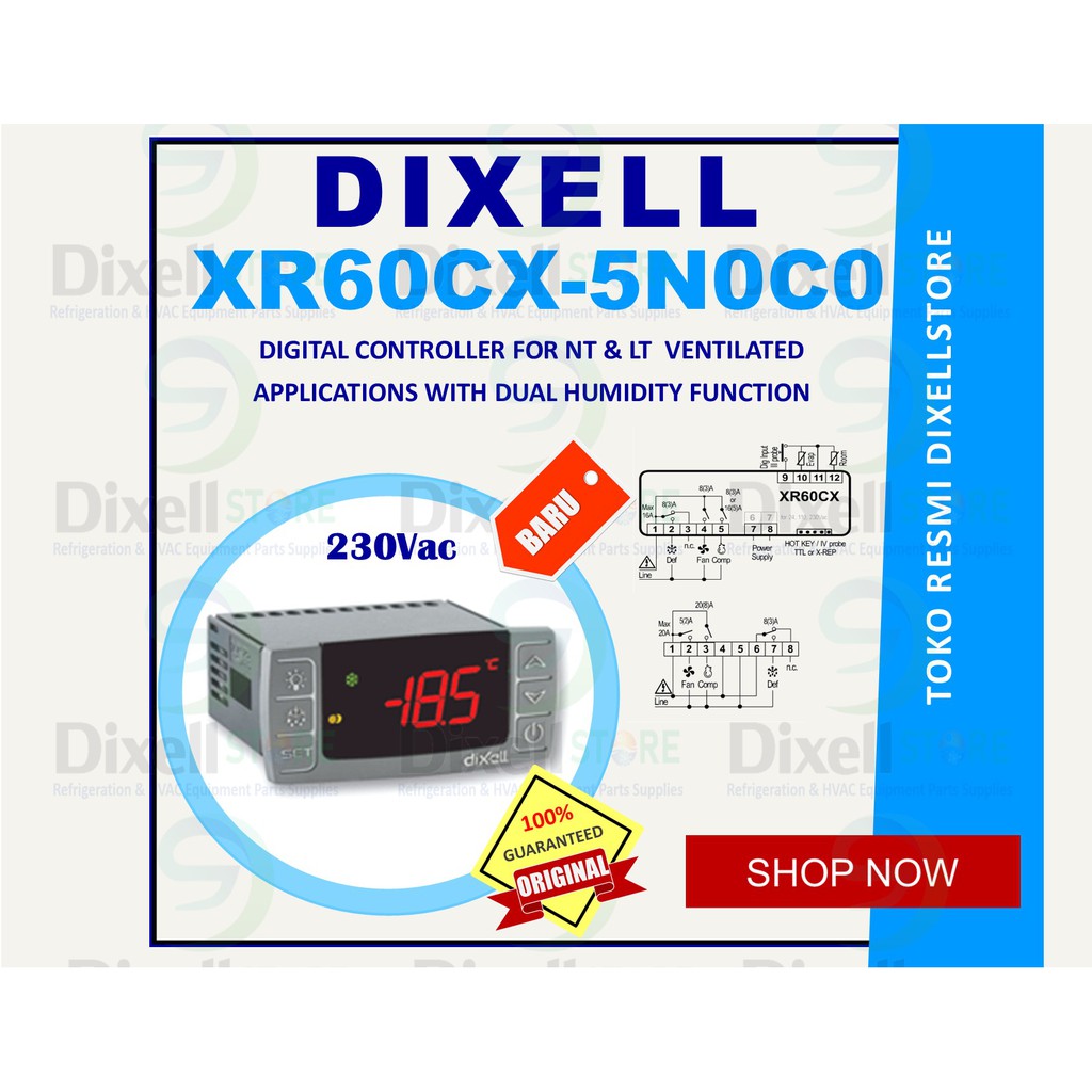 Jual DIGITAL THERMOSTAT DIXELL XR60CX-5N0C0 230Vac EMERSON | Shopee ...