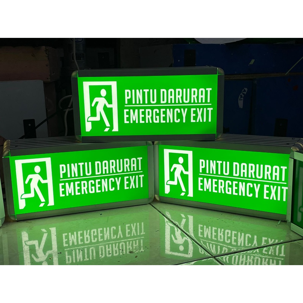 Jual NEON BOX CUSTOM 40X20cm, Safety Sign , Emergency Exit , Pintu ...