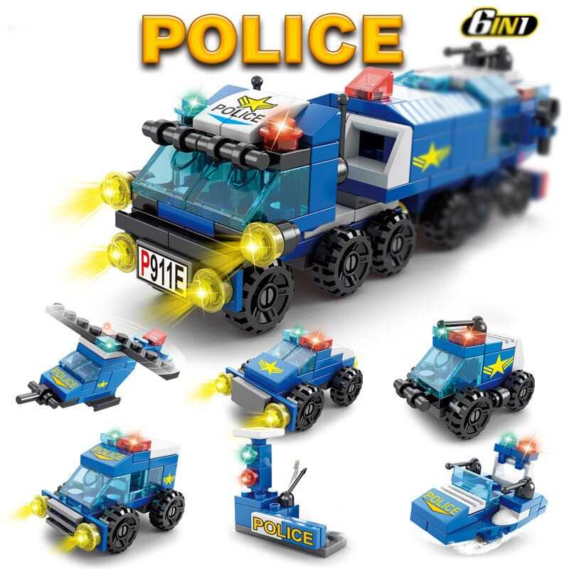 Jual Building Blocks Police Car Mainan Blok Anak Mobil Polisi 147 ...