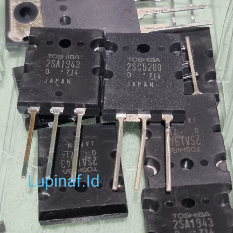 Jual TRANSISTOR S7 1943 5200 A1943 C5200 2SA1943 2SC5200 SERI 7 TOSHIBA ORIGINAL 1SET | Shopee ...