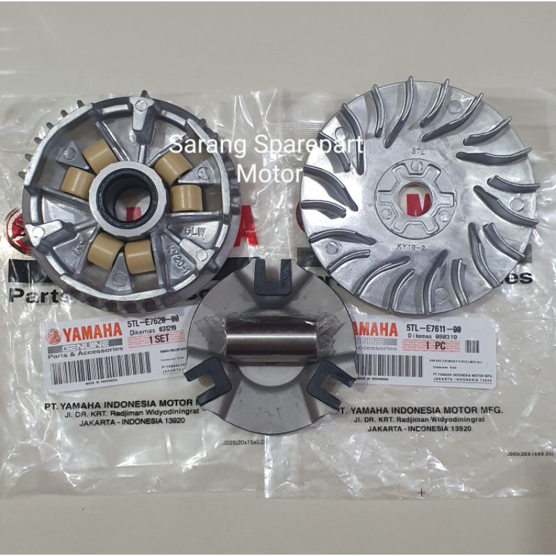 Jual Rumah Roller Assy Set + Kipas Lawan Rumah Roller Mio Sporty Mio Smile Mio Soul 5TL | Shopee ...